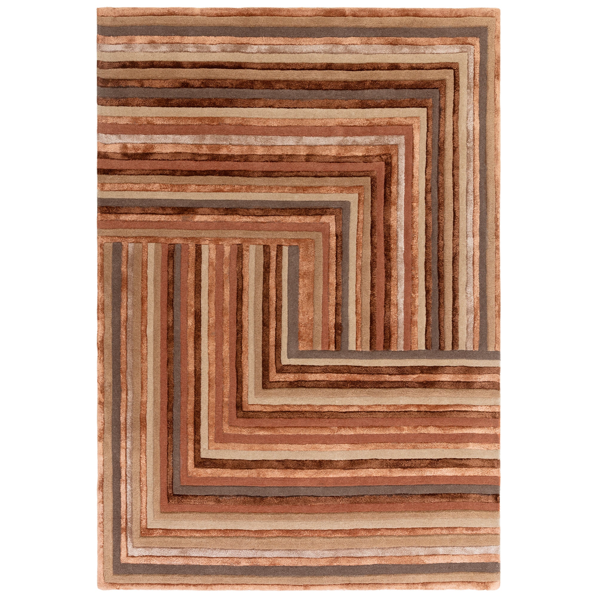 Matrix 80 Network Terracotta Rug
