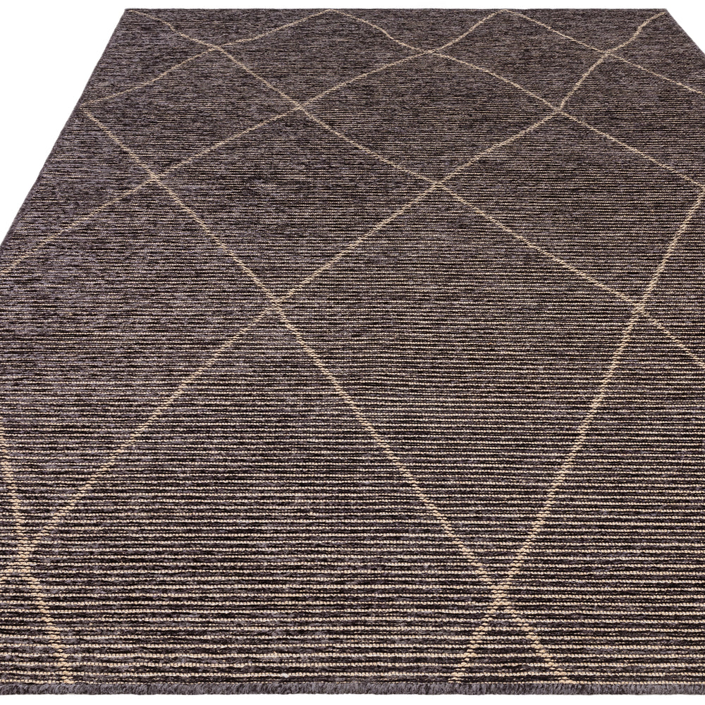 Mulberry Charcoal Rug - Boho Rugs Leicester