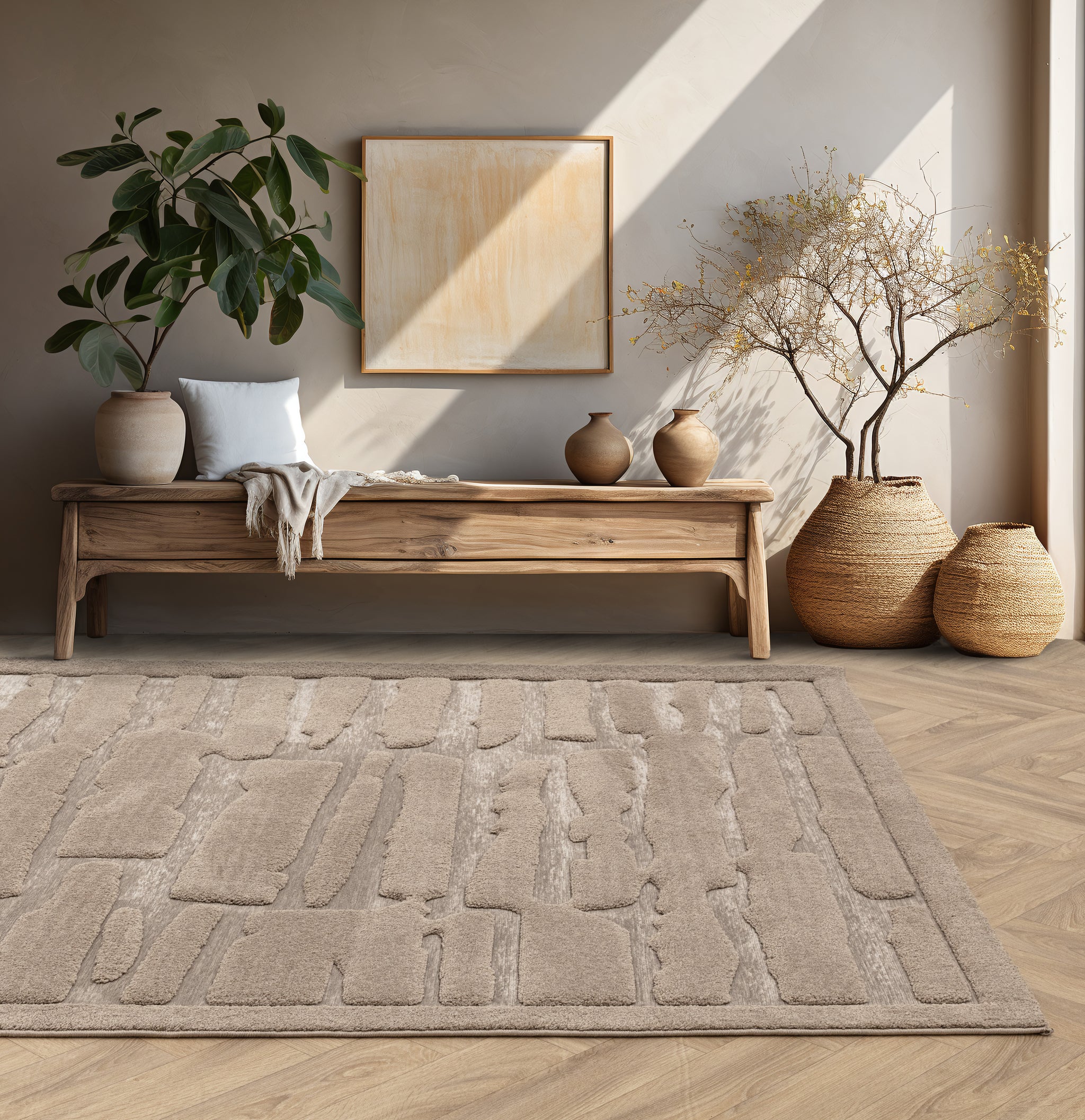 Valley 06 Natural Path Rug - Boho Rugs